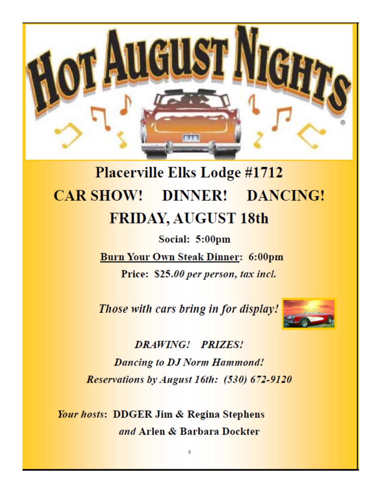 Placerville Elks 1712 Events and News